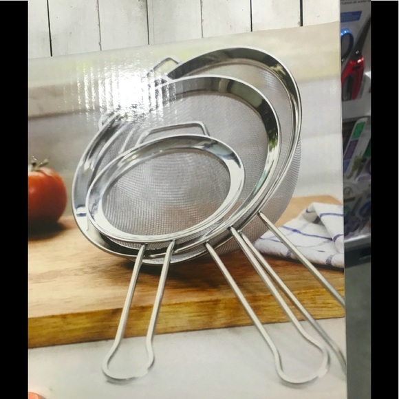 Miu Miu | Kitchen | Miu 3 Piece Stainless Steel Strainer Set | Poshmark